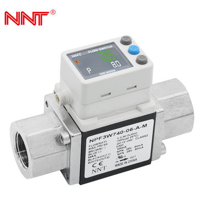3 Color Digital Water Flow Meters 2 Display Water Flow Sensor 0 To 90°C Paddle Flow Switch Control